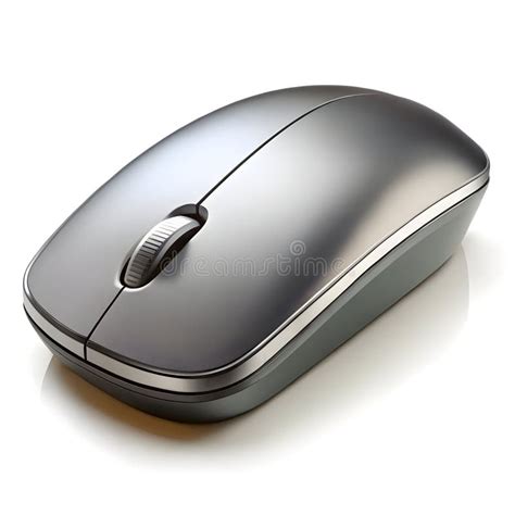 A Sleek Wireless Mouse Featuring A Modern Design Stock Illustration