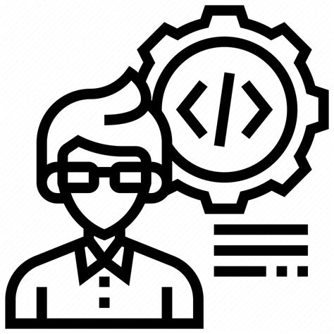 Businessman Developer Hacker Professional Programmer Icon