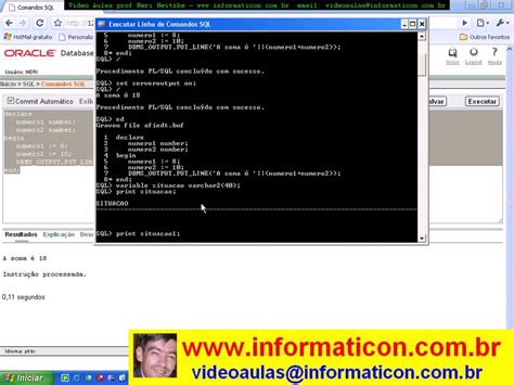 Aula PL SQL Usando VARIABLE SQL PLUS YouTube