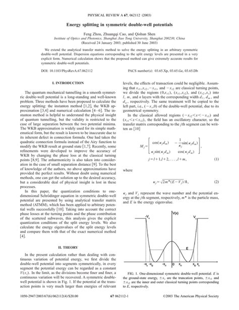 Energy Splitting In Double Well Potentials Analytical Approach