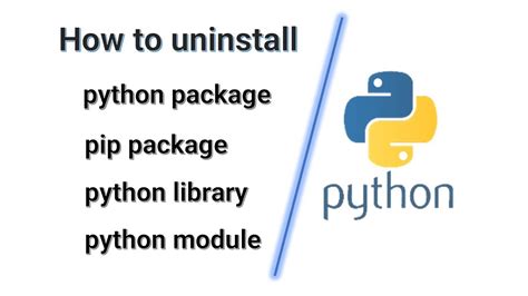 How To Uninstall Python Package Pip Package Python Library Python Module Youtube