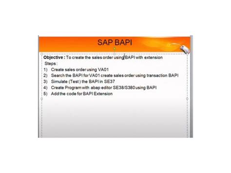 How To Create Sales Order Using Bapi In Sap Abapexpptx