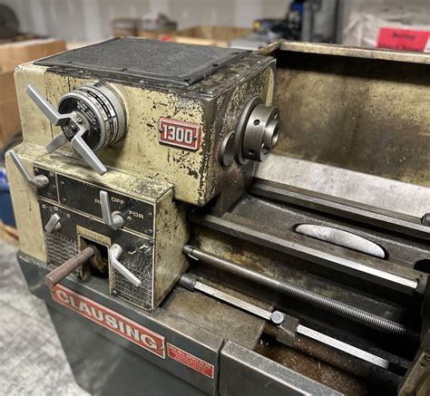 clausing 1300 1301 engine lathe variable speed etech surplus