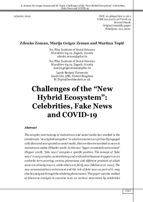 Pdf Challenges Of The “new Hybrid Ecosystem”