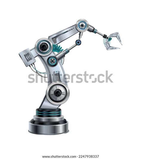 Robotic Arm Realistic Composition Isolated Image Stock Vector Royalty Free