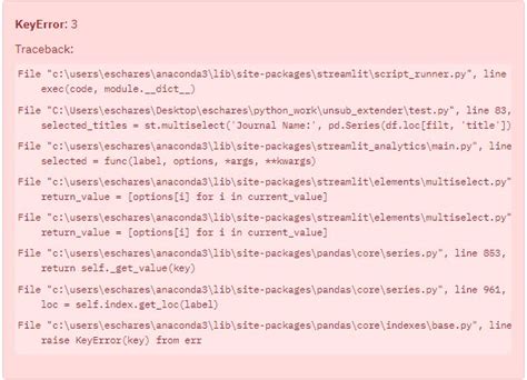 Trouble With Multiselect When Filtering Dataframe Using Streamlit
