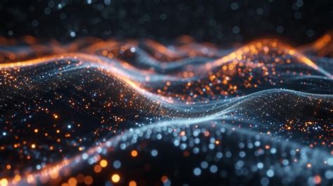 Premium Photo | Wave of bright particles Sound and music visualization