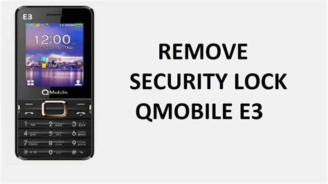 QMOBILE E3 SECURITY LOCK REMOVE YouTube