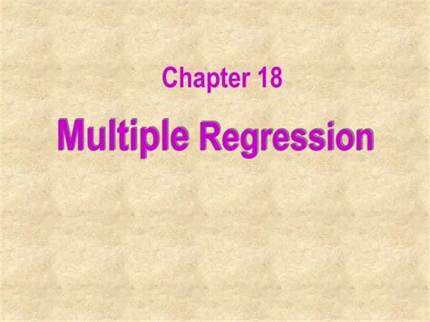Ppt Multiple Regression Powerpoint Presentation Free Download Id