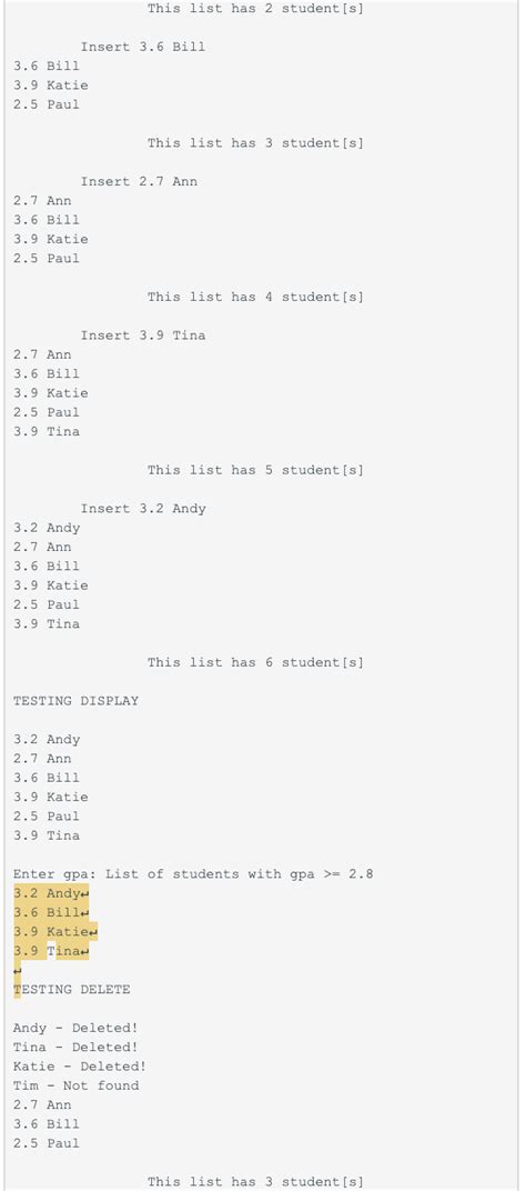 Solved Lab Linked List Student Struct This Assignment Chegg