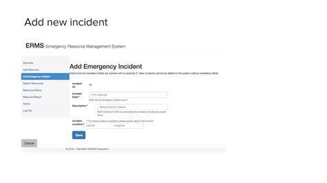 emergency response management system erms web application project