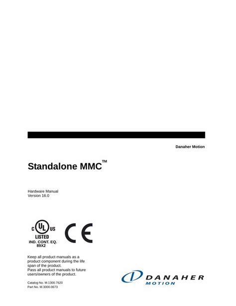 Pdf Tm Standalone Mmc Kollmorgen Dokumentips
