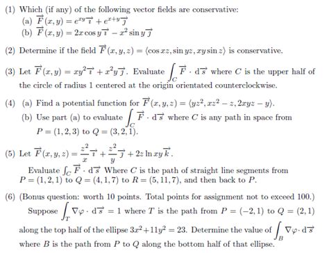 solved 1 which if any of the following vector fields are