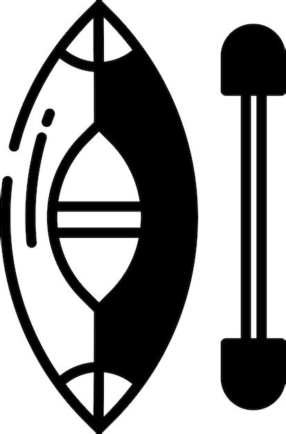 Premium Vector Canoe Glyph And Line Vector Illustration