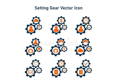 Setting Icon Vector Setting Gear Icon Vector Stock Vector