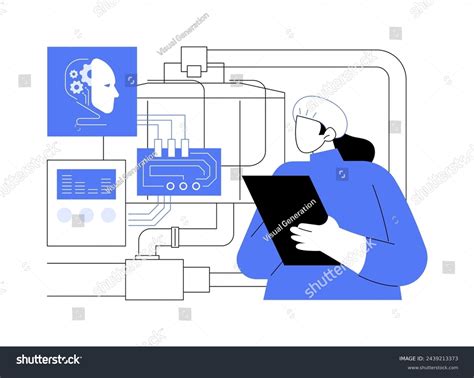 Ai Optimized Predictive Maintenance Abstract Concept Vector Stock