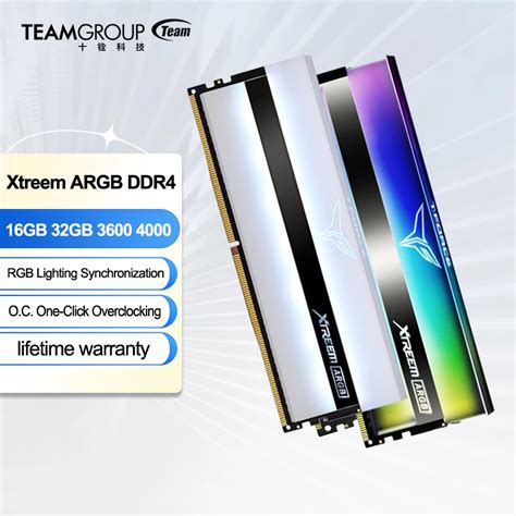 Teamgroup T Force Xtreem Argb 3600mhz 4000mhz Cl18 16gb 32gb Kit Dual