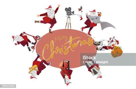 오래 된 도시에서 산타 클로스와 크리스마스 포스터 크리스마스 인사말 카드입니다 산타 클로스에 대한 스톡 벡터 아트 및 기타 이미지 산타 클로스 겨울 계절 Istock