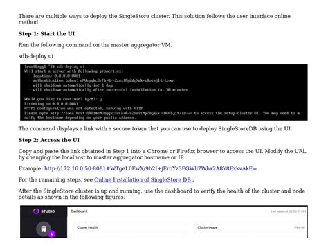 Deploying Singlestore Deploying Singlestore Database On Dell
