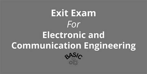 exit exam for electronics and communication engineering astu