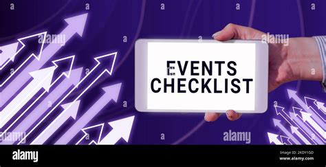 Hand Writing Sign Events Checklist Concept Meaning Invaluable Tool For Successfully Managing