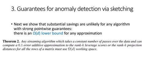 efficient anomaly detection via matrix sketching ppt