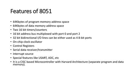 8051 microcontroller architecture pptx