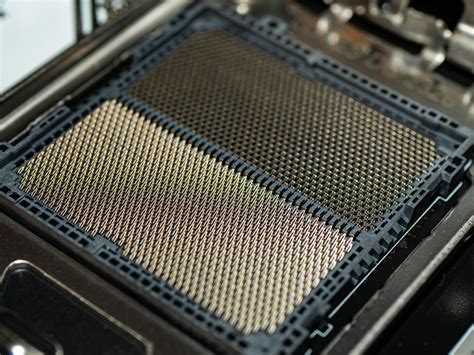 Close Up Pictures Of The Am5 Pins And Socket R Amd