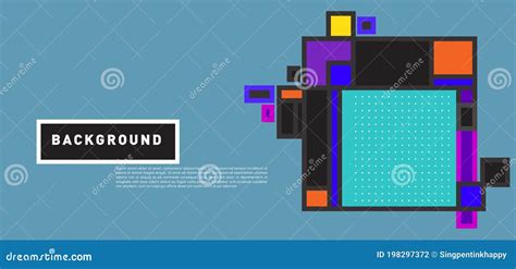 Vector Abstract Colorful Rectangle Background For Banner Stock Vector Illustration Of Color