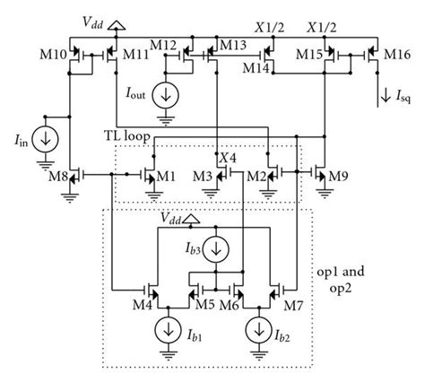 Circuit Diagram Of The Proposed Two Quadrant Squarerdivider