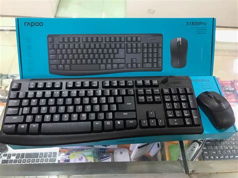 Rapoo X1800 Pro Wireless Keyboard And Mouse Set 2 4g 1000dpi Full Size And Mouse Combo Slient