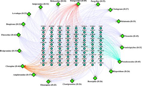 Gene Drug Interaction Network Of Scz Ocd Shared Genes In The Current