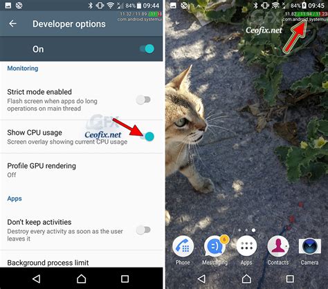 Enable Or Disable Show CPU Usage On Android