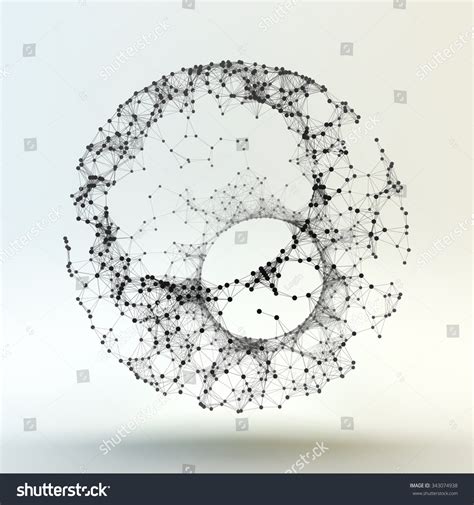 Connection Structure Wireframe Vector Illustration Stock Vector Royalty Free 343074938