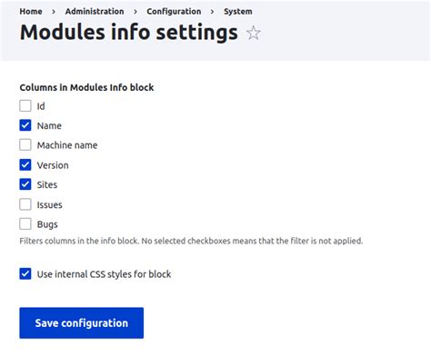Modules Info