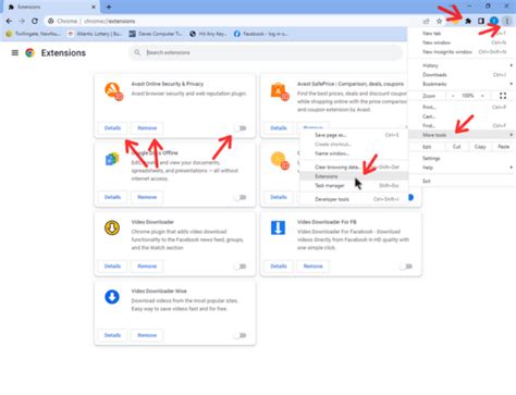 How To Disableenableremove Browser Extensions Daves Computer Tips