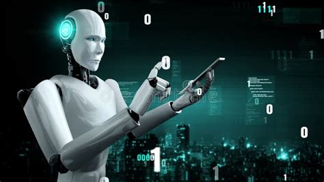 Futuristic Robot Artificial Intelligence Huminoid Ai Programming Coding