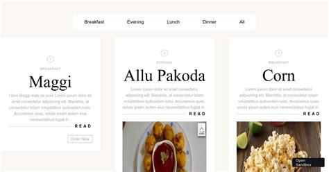 Restorent App Codesandbox