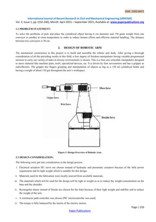 Design And Implementation Of Pick And Place Robotic Arm PDF Robotics Technology Computing