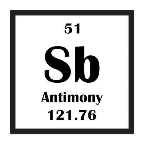 Premium Vector Antimony Chemical Element Icon