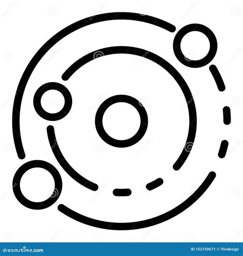 Model Of Planetary Motion Icon Outline Style Stock Vector Illustration Of Mercury Moon