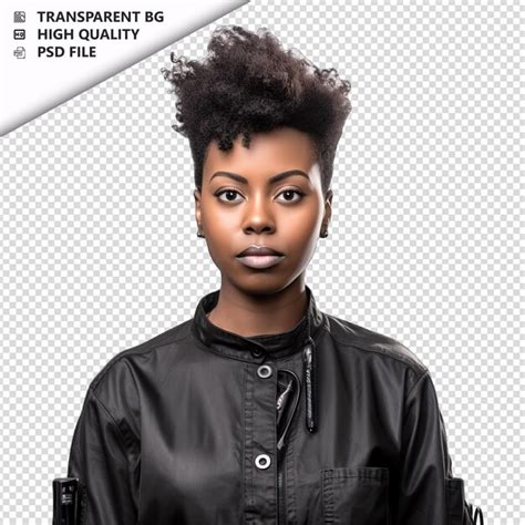 Premium Psd Black Woman Hairdresser Or Barber On White Background Whi