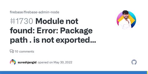 module not found error package path is not exported from package f