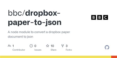 GitHub Bbc Dropbox Paper To Json A Node Module To Convert A Dropbox Paper Document To Json