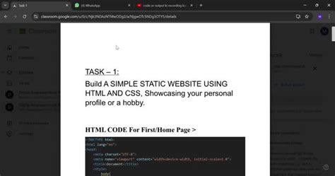 Muhammad Usman On Linkedin Task 1 Build A Simple Static Website Using