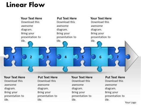 Ppt Linear Flow Stages Style PowerPoint Templates