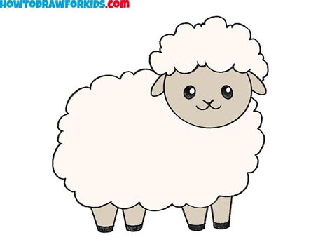 How To Draw A Sheep Easy Drawing Tutorial Cute Sheep Drawing How