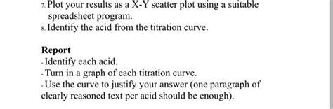 Solved 7 Plot Your Results As A X Y Scatter Plot Using A
