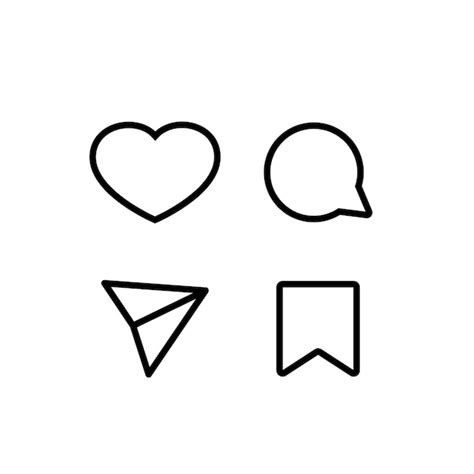 Premium Vector Social Media Icons Outline