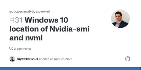 windows 10 location of nvidia smi and nvml · issue 31